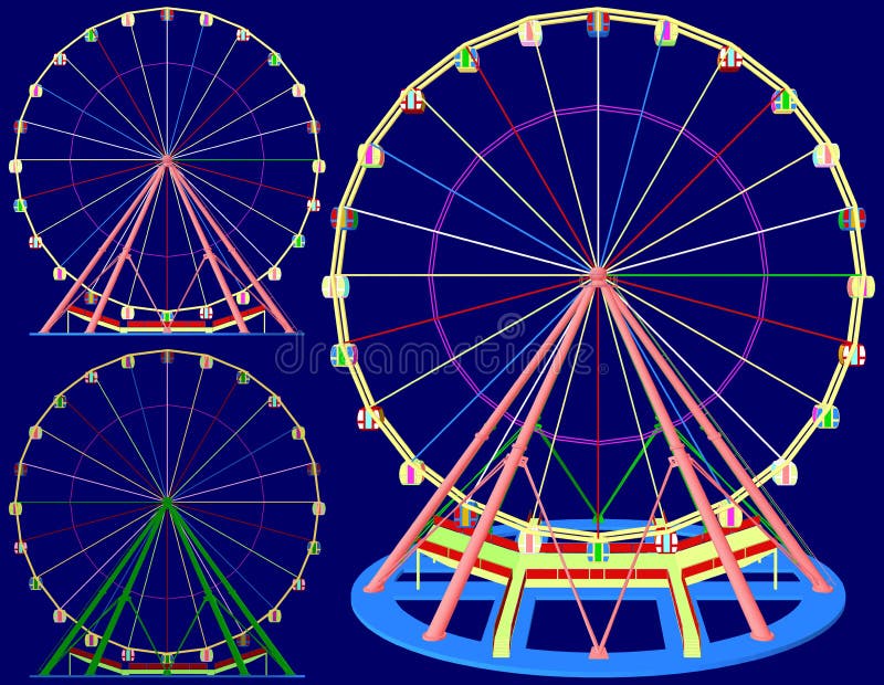Carousel Vector. Colorful Vector Illustration of Carousel Isolated on ... Carousel Vector. Colorful Vector Illustration of Carousel Isolated on ...