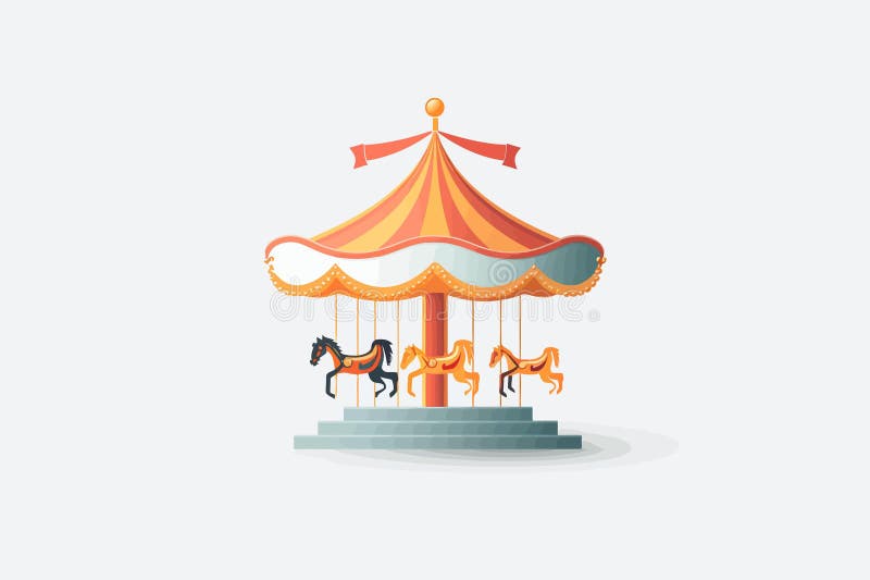 Carousel Vector Flat Minimalistic Isolated Illustration Stock Vector ...