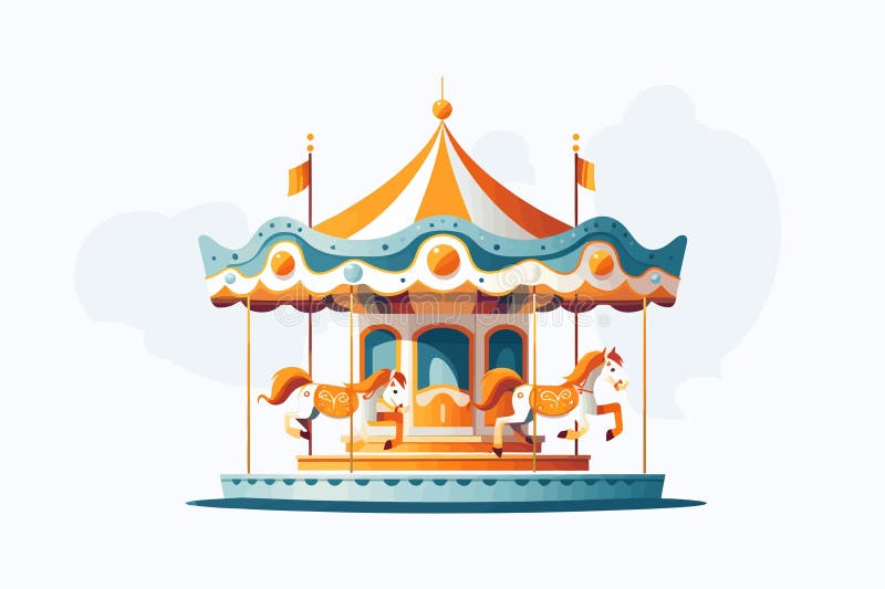 Carousel Vector Flat Minimalistic Isolated Illustration Stock Vector ...