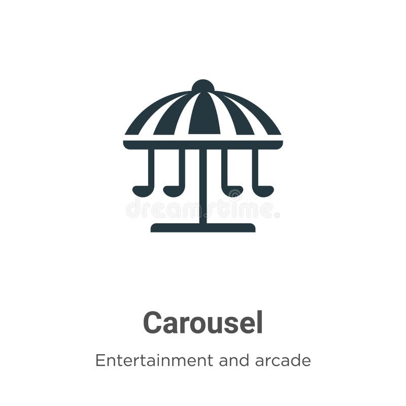Carousel Vector Icon on White Background. Flat Vector Carousel Icon ...