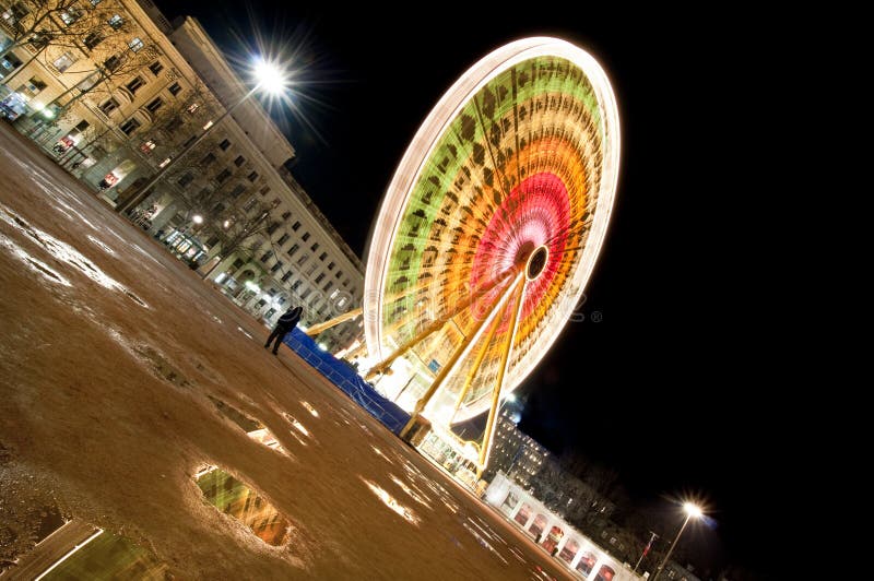 Carouselle stock photo. Image of building, silhuette - 13013604