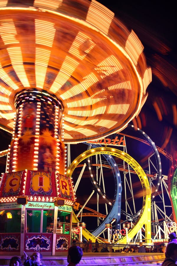 Caroussel Ride at the Oktoberfest Stock Image - Image of enjoyment ...