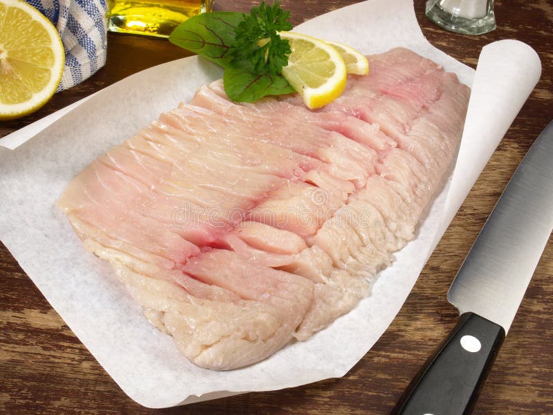 Seafood - Carp Fillet with Knife Stock Photo - Image of protein, salad ...