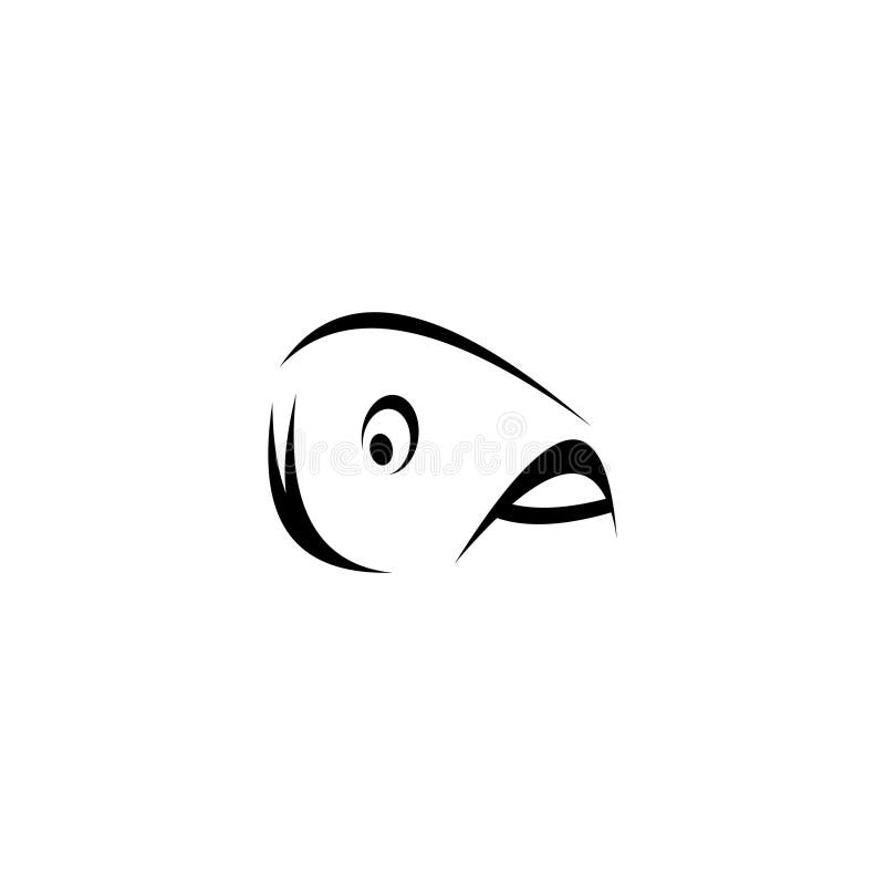 Carp Fish Stylized Logo Vector Icon Stock Vector - Illustration of ...