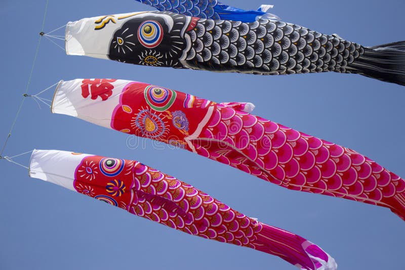Carp streamer stock image. Image of dark, japan, event - 53255163