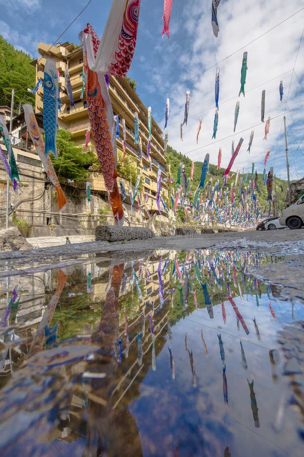 Carp Streamer Flying in the Sky Stock Image - Image of rest, oita ...