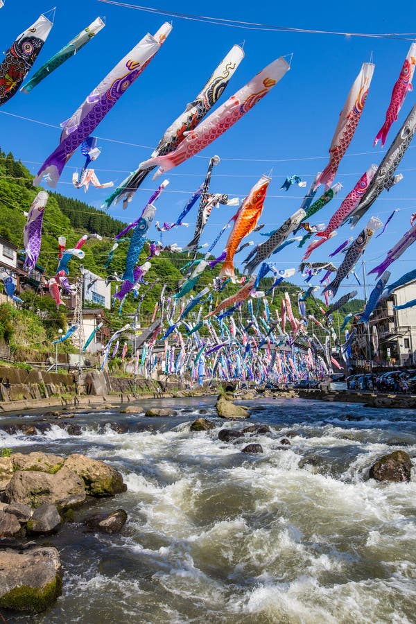 Carp Streamer Flying in the Sky Stock Photo - Image of roads, cool ...