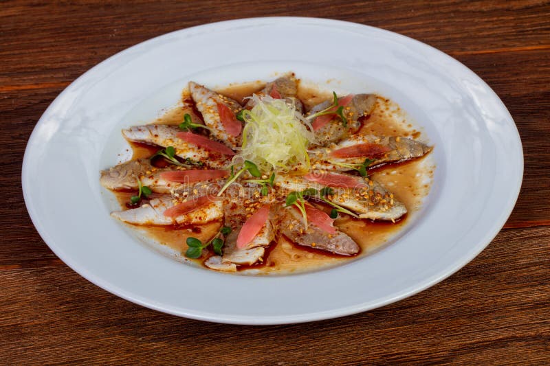 Carpaccio of fish stock photo. Image of cuisine, eating - 22623122