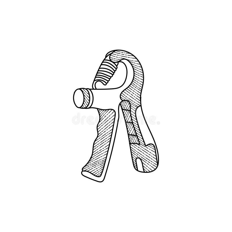 Carpal Expander Grip Line Art Illustration Design Stock Vector ...