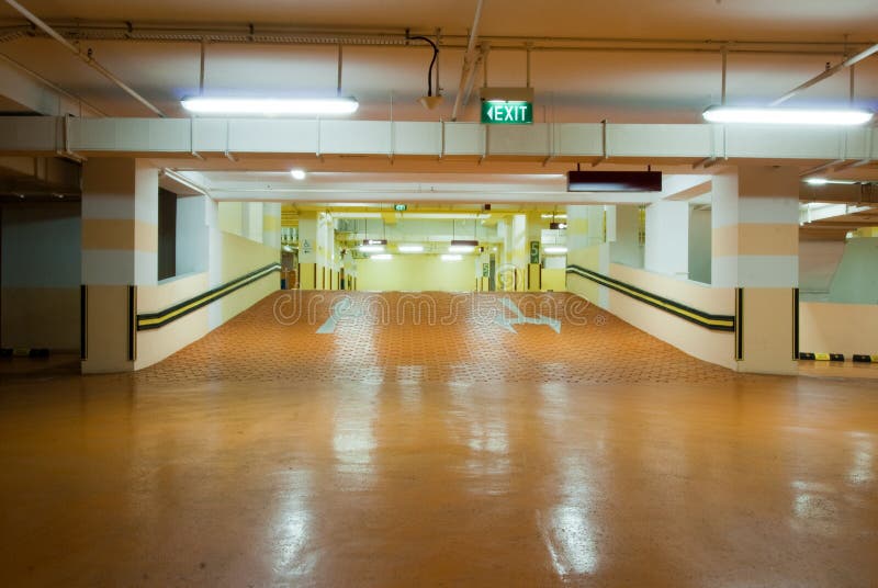 Carpark Interior stock photo. Image of park, floor, empty - 8834888