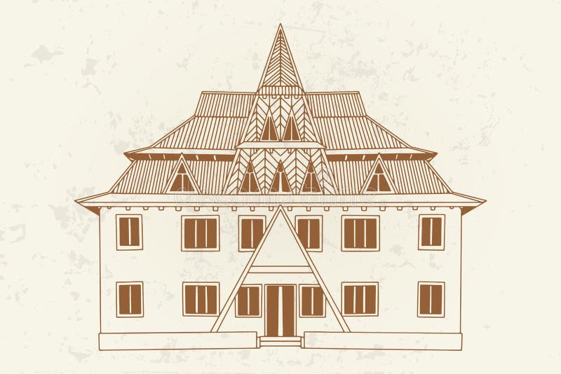 Country Mansion House Line Drawing Stock Illustrations – 113 Country ...