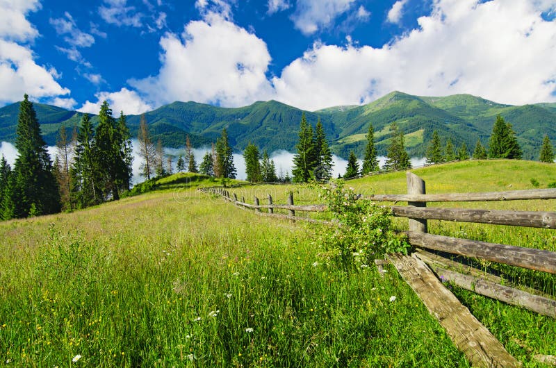 Beautiful Spring Landscape in the Swiss Alps. Stock Image - Image of ...