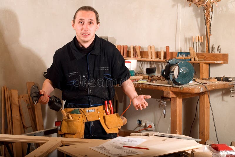 Carpenter stock image. Image of equipment, bench, woodworking - 20469923