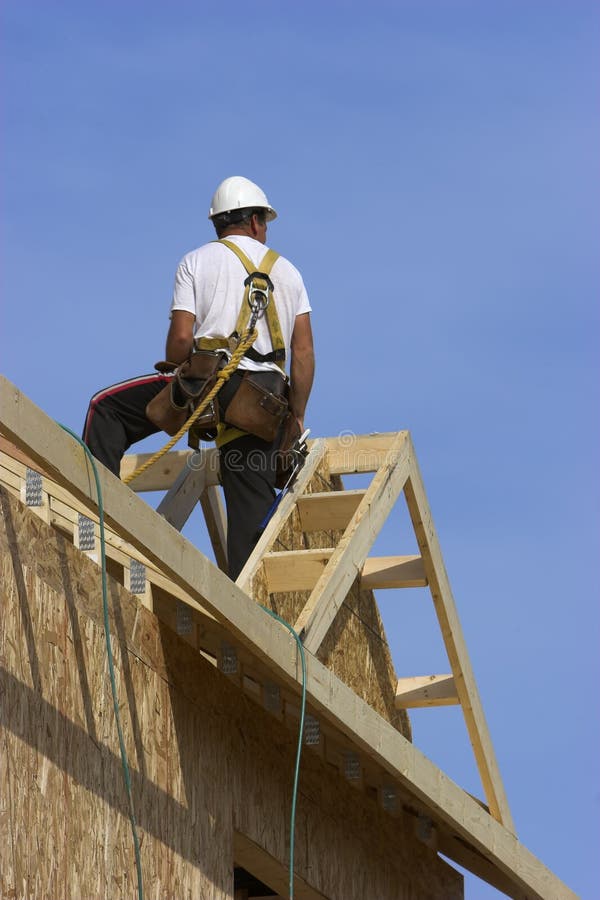 Carpenter stock image. Image of safety, harness, rope - 5243235
