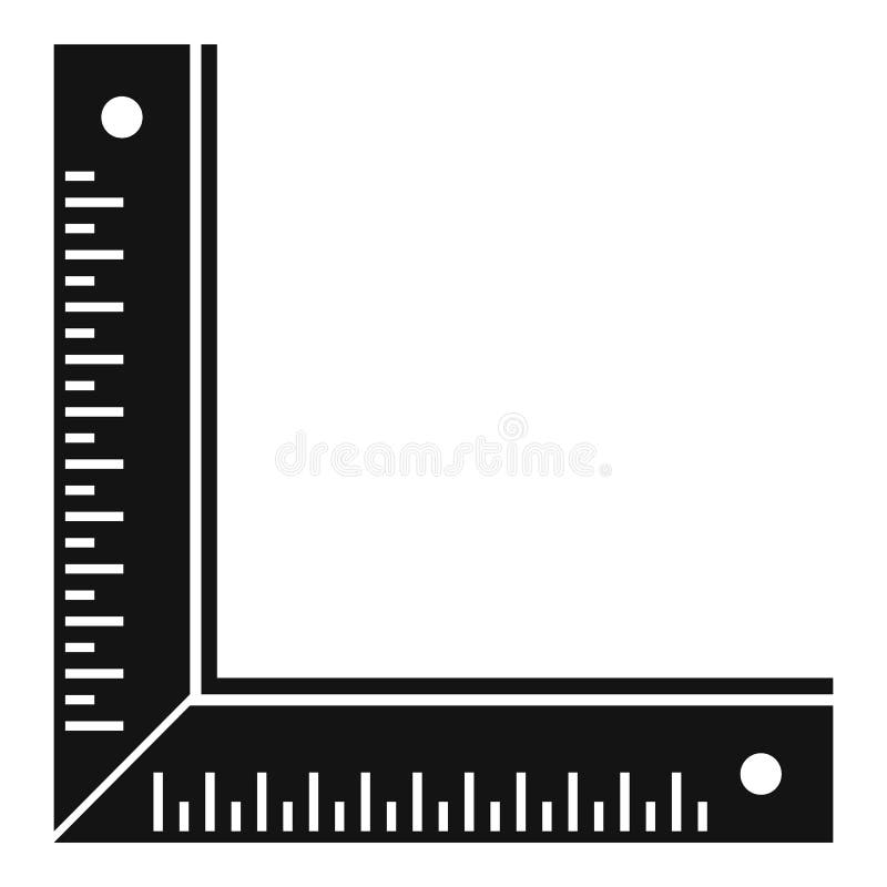Carpenter Angle Ruler Icon, Simple Style Stock Vector - Illustration of ...