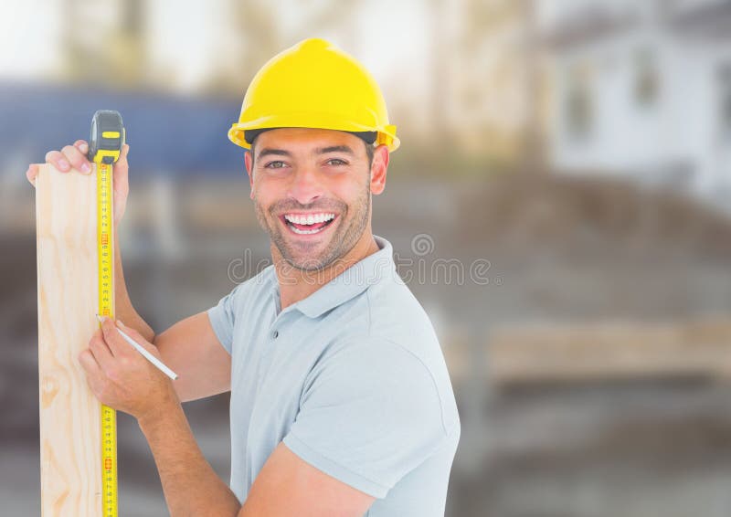 Carpenter on building site stock image. Image of development - 93218163