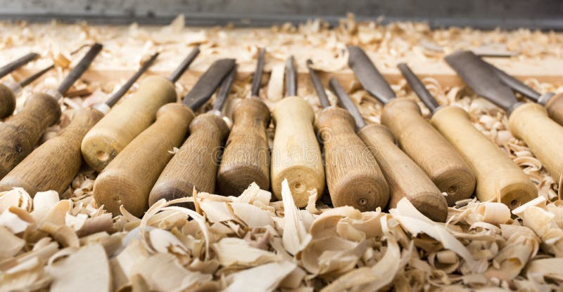 Carpenter chisel set stock photo. Image of industry - 141609952