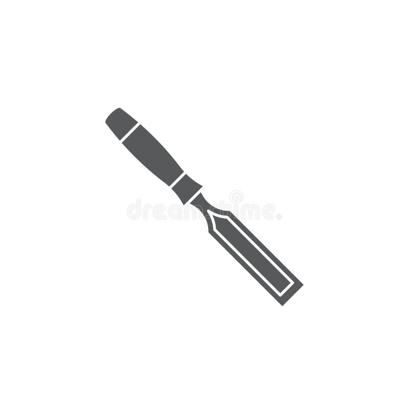 Carpenter Chisel Vector Icon Symbol Isolated on White Background Stock ...
