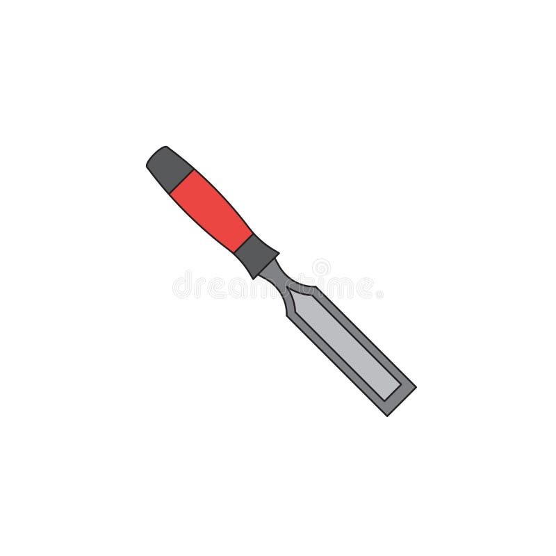 Carpenter Chisel Vector Icon Symbol Isolated On White Background Stock ...