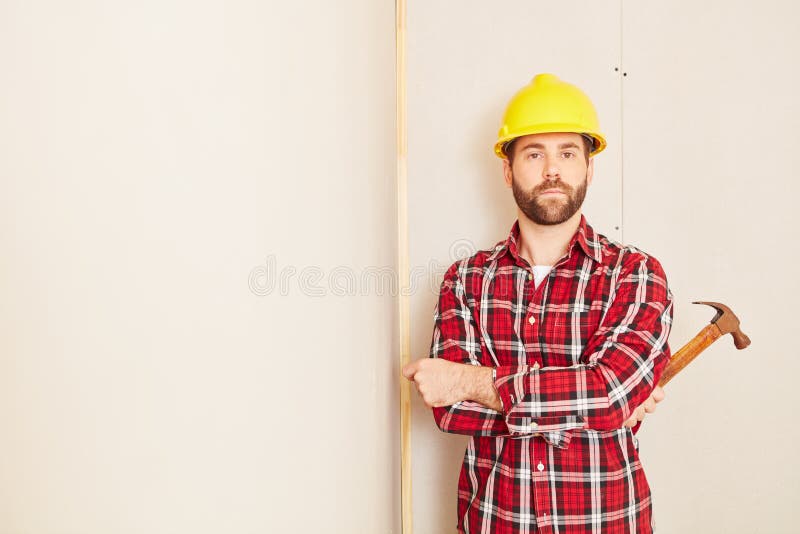 Carpenter profession ad stock image. Image of builder - 101149893