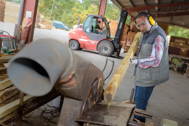 Carpenter Doing Job in Carpentry Workshop Stock Photo - Image of plank ...