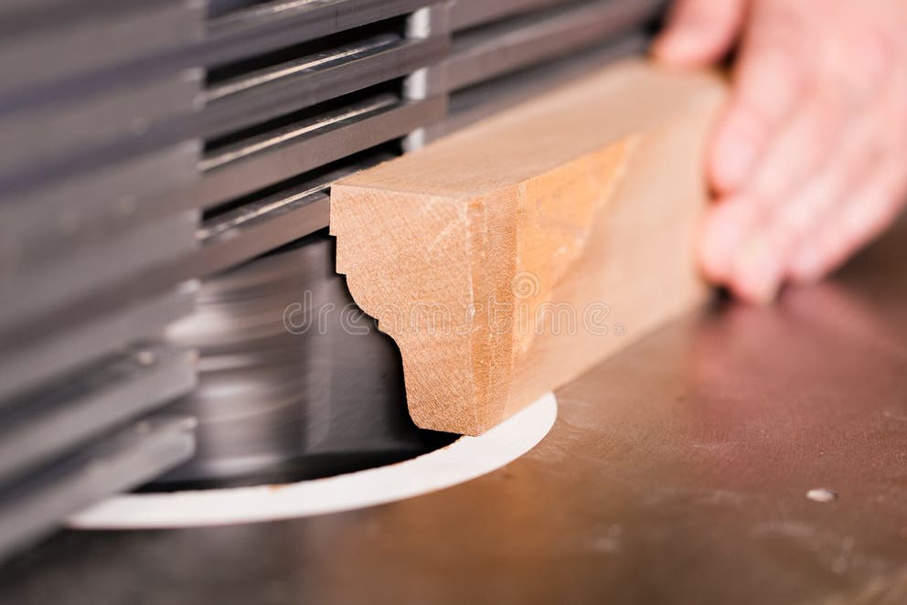 Carpenter with Electric Cutter Stock Image - Image of work, person ...