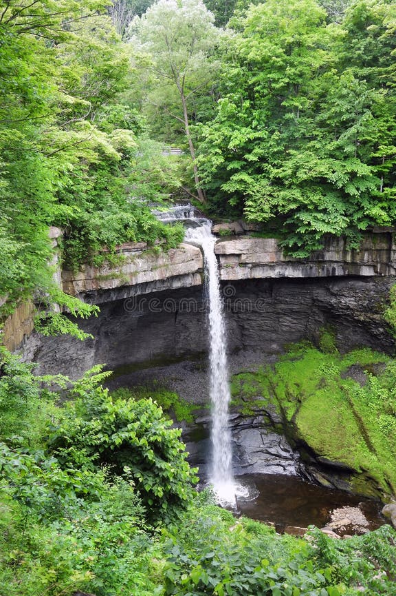Carpenter Falls Unique Area a Waterfall in NYS FingerLakes Stock Image ...