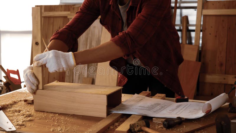 Carpenter Fitting Pieces of Boards Together Stock Image - Image of ...