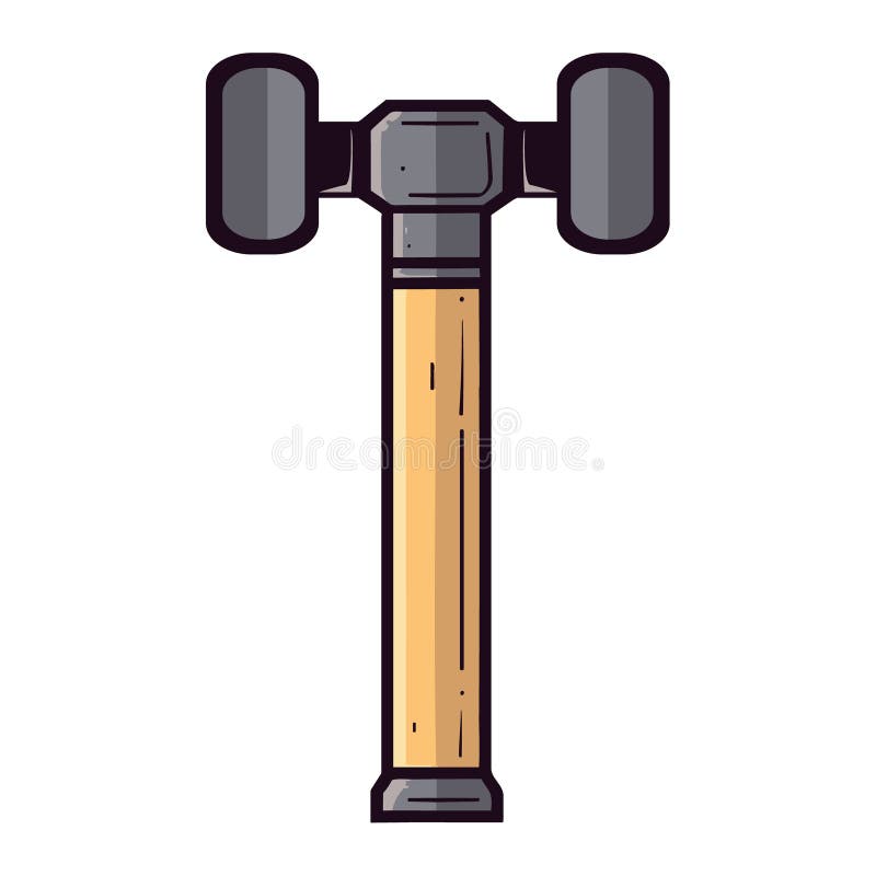 Carpenter Hammer in Flat Style. Hammer Isolated Icon with Shadow. Stock ...