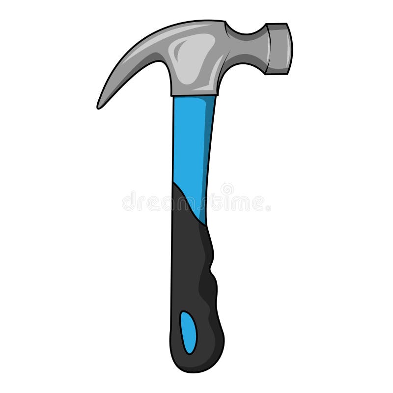 Carpenter Hammer in Flat Style. Stock Vector - Illustration of blue ...