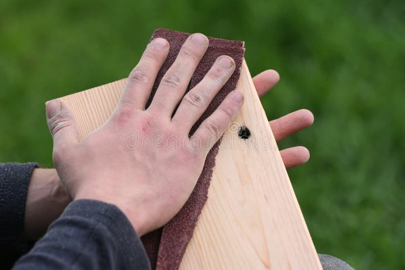 Carpenter Hands with Wooden Plank Stock Photo - Image of work, nail ...