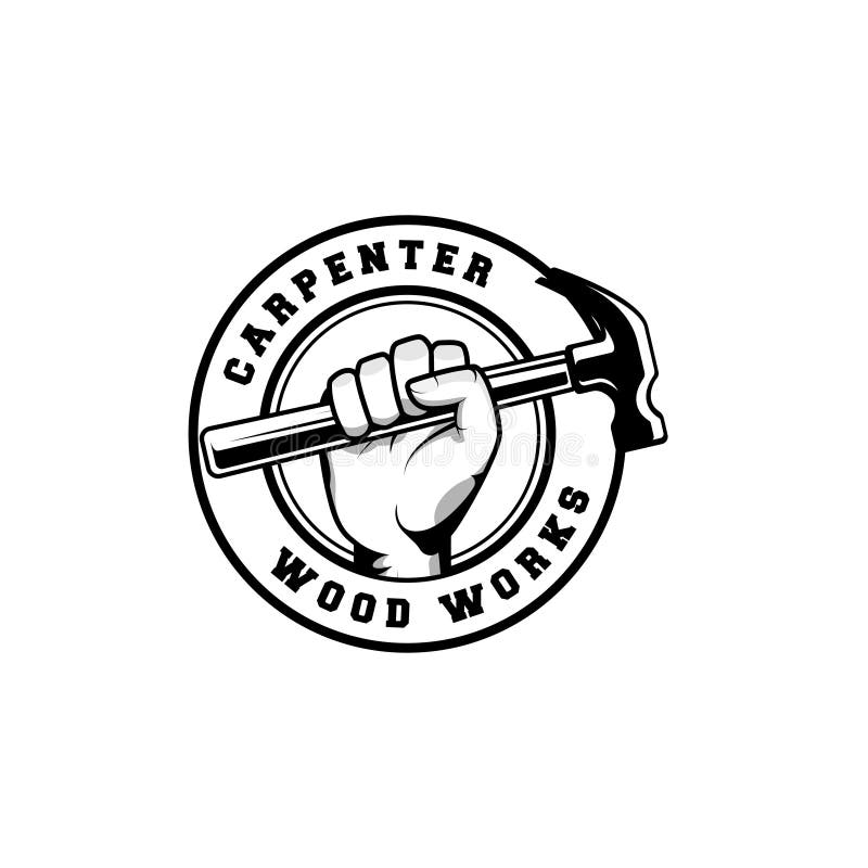 Carpenter Logo Design in Rustic Retro Vintage Style. Handyman Logo ...