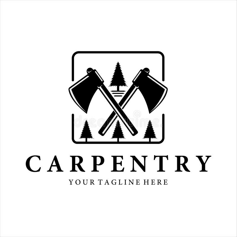 Carpenter Logo Vector Vintage Illustration Design Stock Vector ...