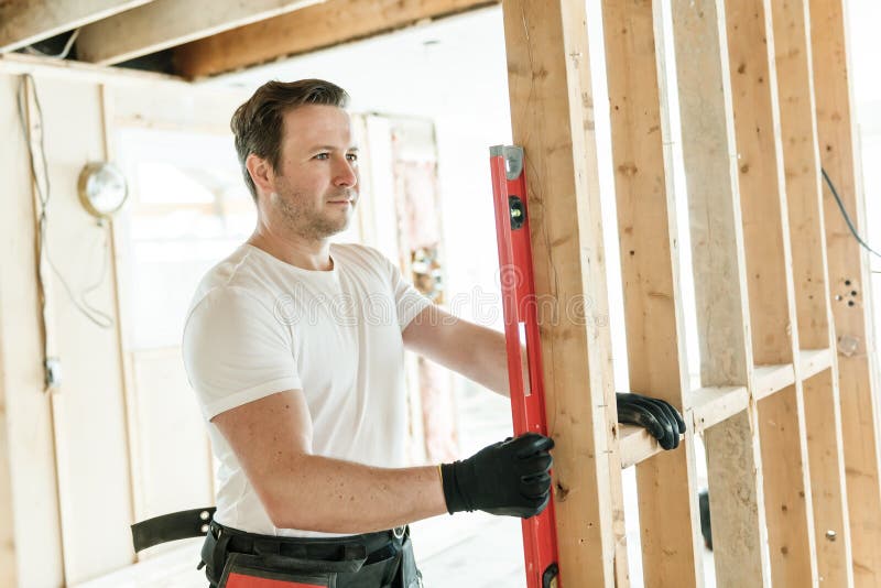 Carpenter Men Working in an Old House Stock Image - Image of carpentry ...