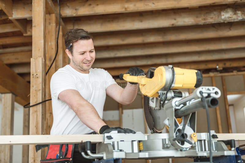 Carpenter Men Working in an Old House Stock Photo - Image of action ...