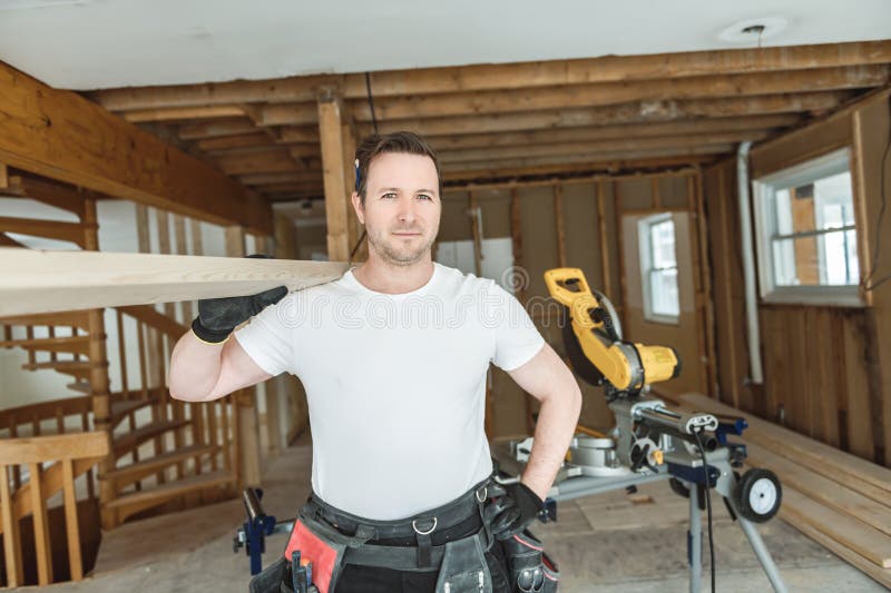 Carpenter Men Working in an Old House Stock Photo - Image of building ...