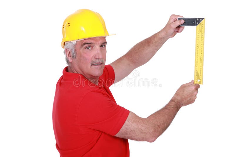 Carpenter with meter stock photo. Image of industry, carpenter - 35516460