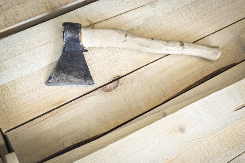 Carpenter S Ax with Wood Handle Stock Image - Image of abstract ...