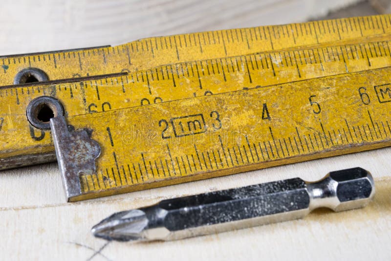 Box with Accessories for the Carpenter. Carpentry Tools in a Cra Stock ...