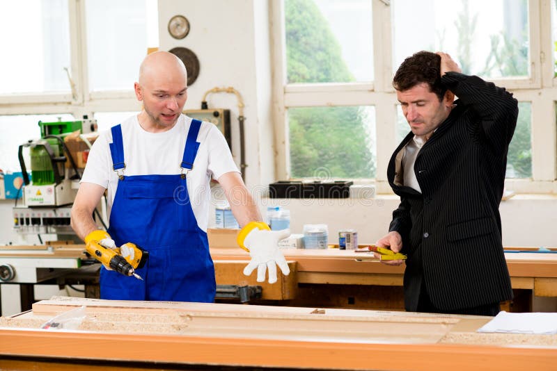 Carpenter S Job is Not Good Stock Image - Image of boss, craftsman ...