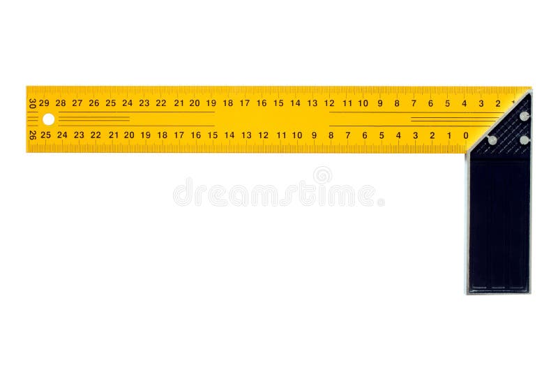 The Carpenters Square is Isolated on a White Background. Stock Image ...