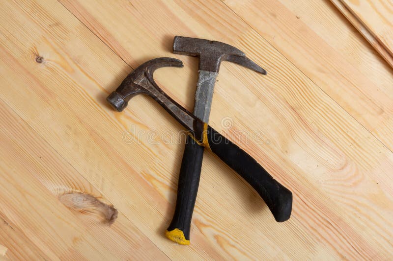 Carpenter S Tools. Two Hammers Stock Photo - Image of hardware, repair ...