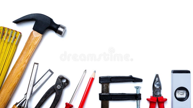 Carpenter`s Work Tools. Carpentry Stock Image - Image of industrial ...