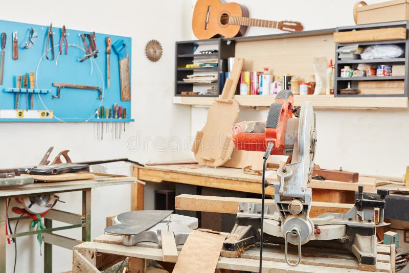 Carpenter`s Workshop for Instrument Making Stock Photo - Image of ...