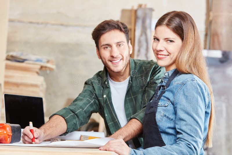 Carpenter with student stock image. Image of learn, floorplan - 99309357