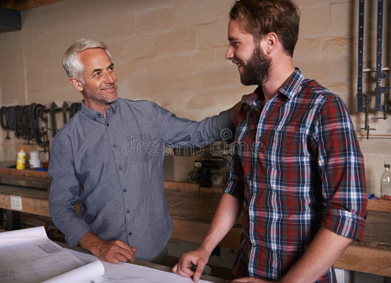 Carpenter, Team and Men with Blueprint for Planning Construction ...