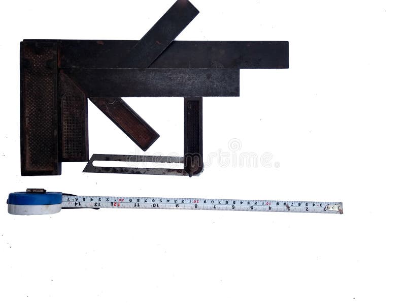 Carpenter Tool Set Isolated on White Background Stock Image - Image of ...