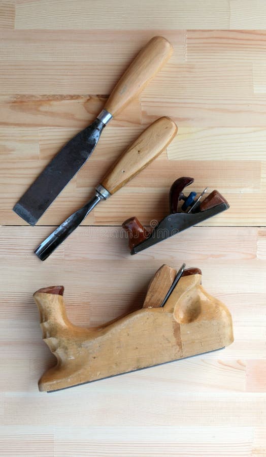 Carpenter Tools Planes and Chisels Stock Image - Image of wood, plate ...