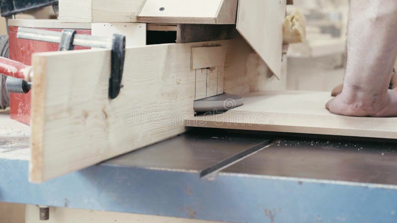Carpenter Using a Router Table during Door Panel Manufacture Stock ...