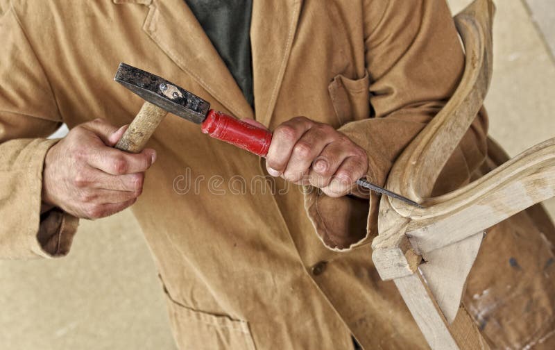 Carpenter at work stock image. Image of sharp, metal - 10256333